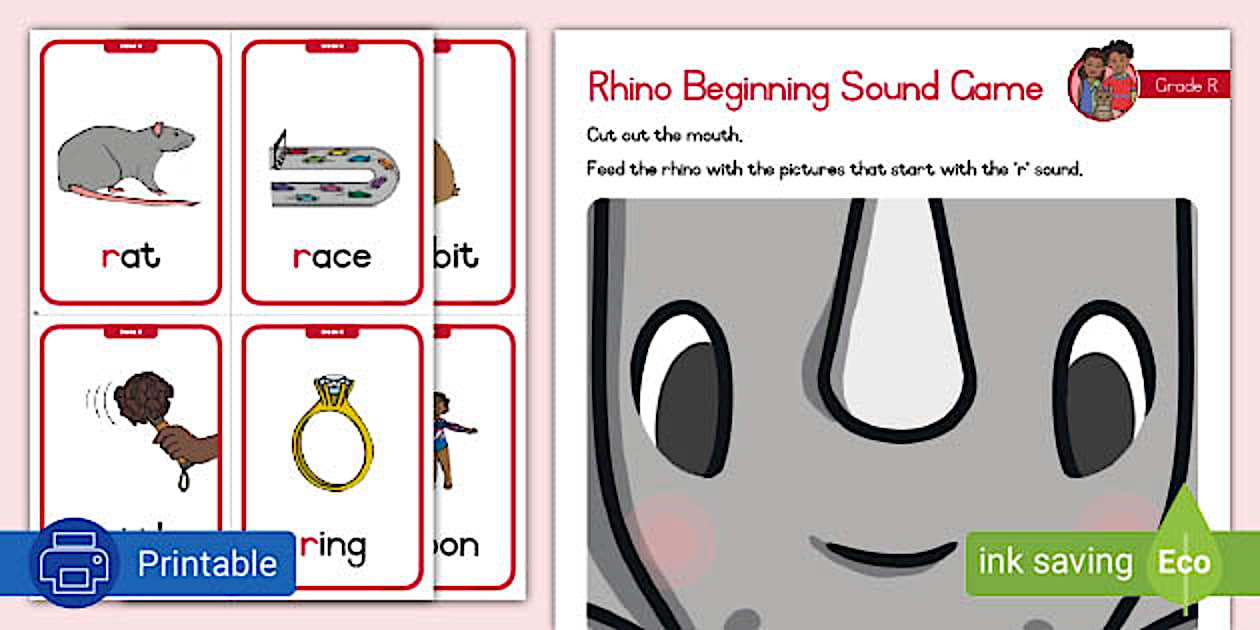 Gr. R Phonics Printable Game: R Sound (professor feito)