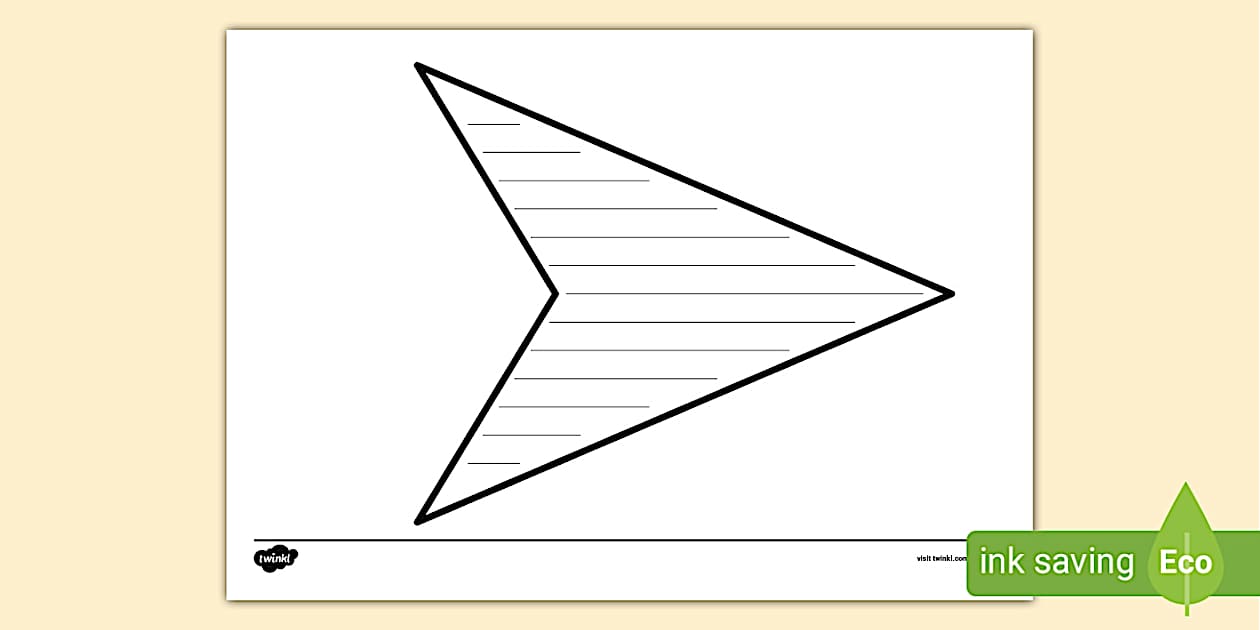 Arrowhead Writing Template (Teacher-Made) - Twinkl