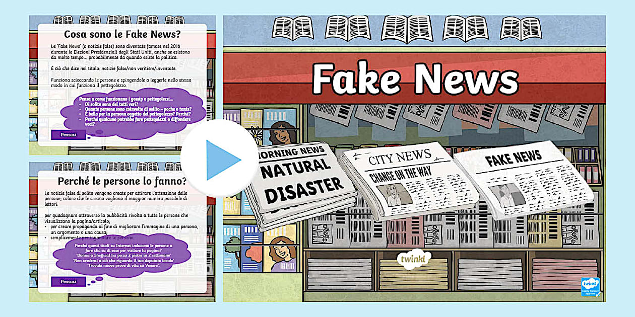 Powerpoint sulle Fake News (teacher made) - Twinkl
