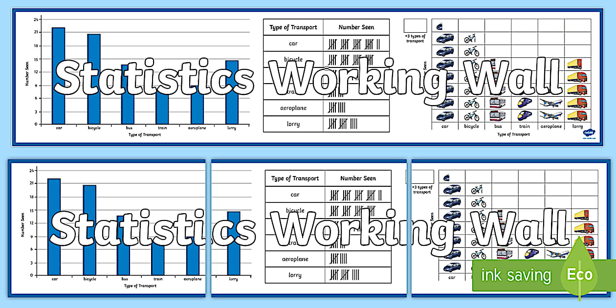 LKS2 Statistics Working Wall Display Banner (teacher made)