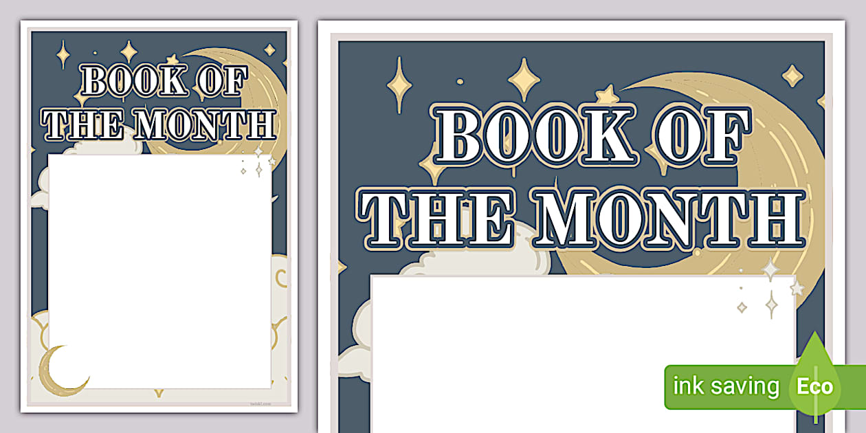 Celestial-Themed Book of the Month Display Poster - Twinkl