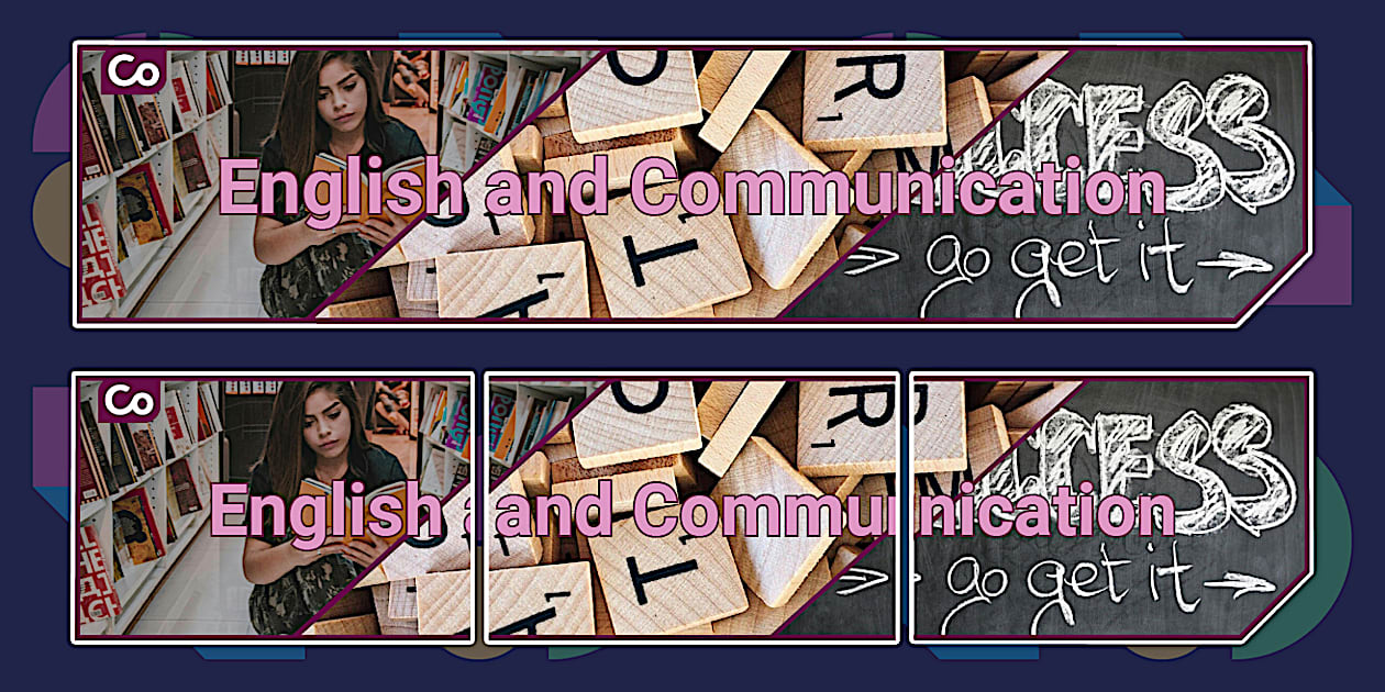 English and Communication Display Banner (professor feito)