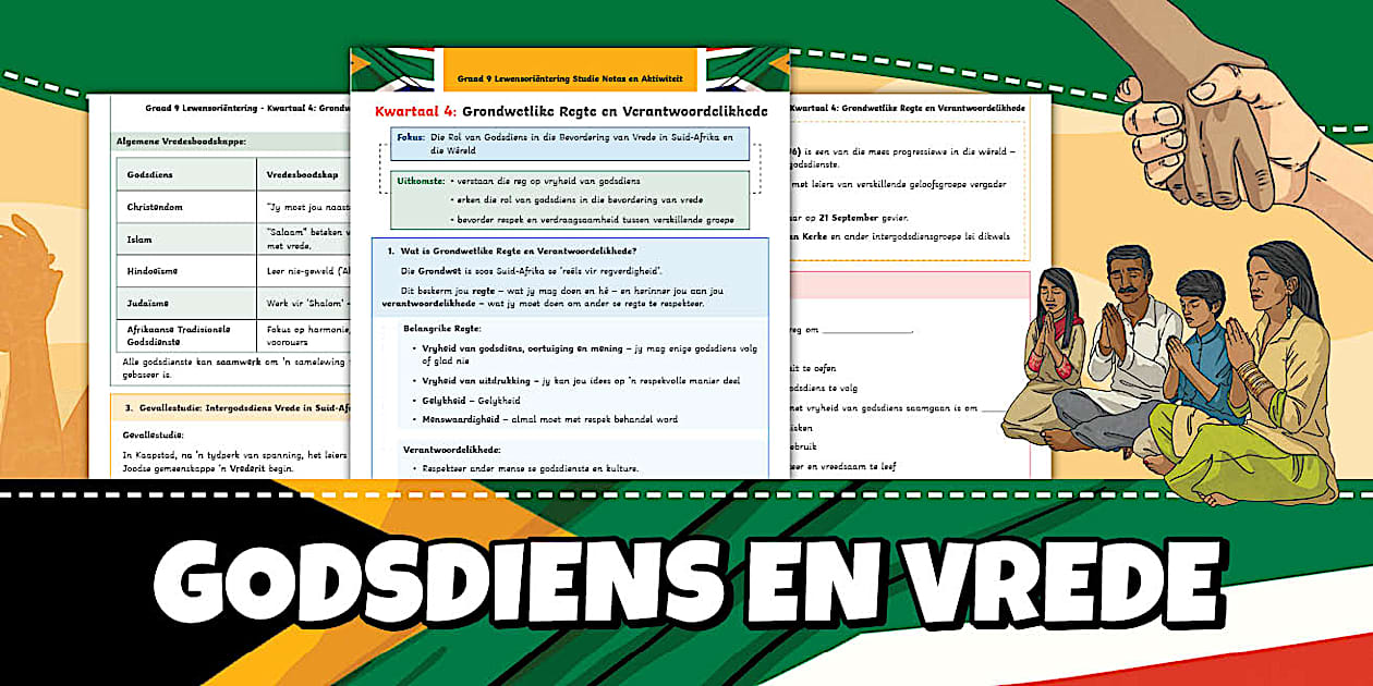 Graad 9 - LO - Kwartaal 4 - Godsdiens en Vrede - Aktiwiteitspakket