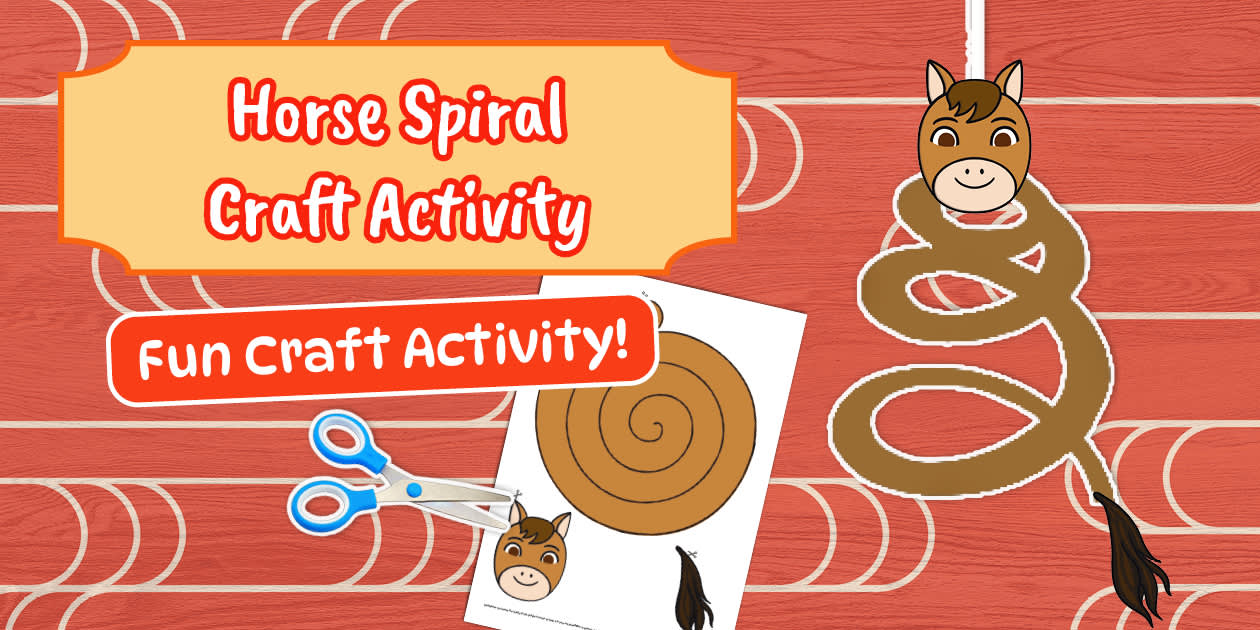 Horse Spiral Craft Activity (öğretmen yaptı) - Twinkl