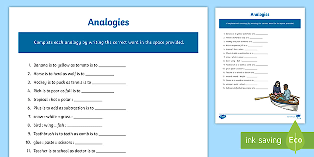 Analogies Quiz