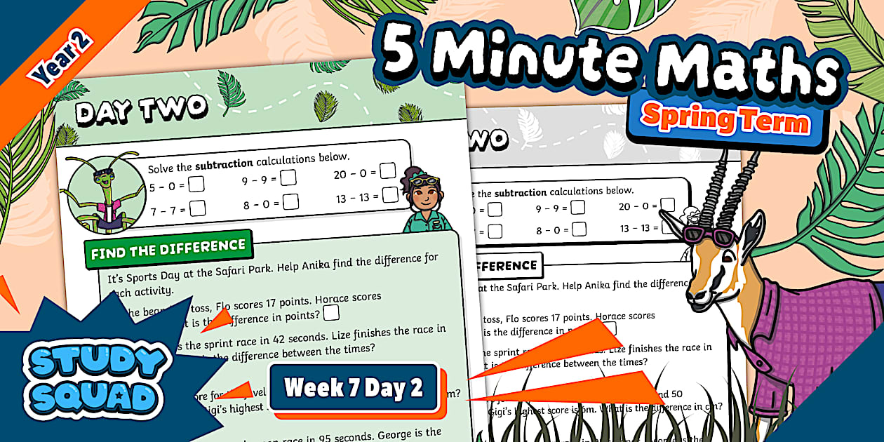 👉 Study Squad 5 Minute Maths - Year 2 Spring - Week 7 Day 2