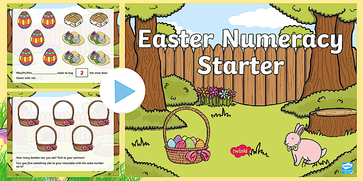 Easter Numeracy Starter PowerPoint (Teacher-Made) - Twinkl