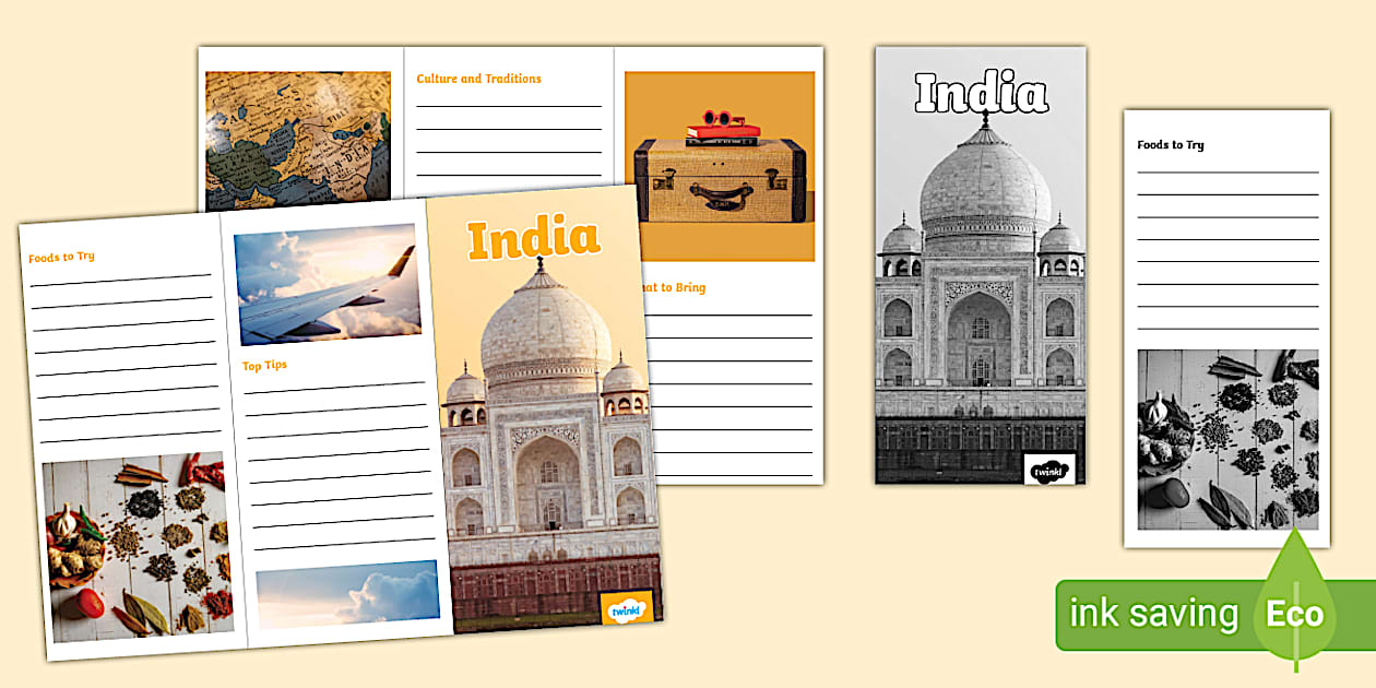 India Travel Leaflet Template