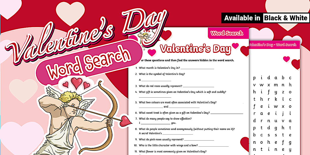 Valentine's Day - Word Search (CAPS Aligned)