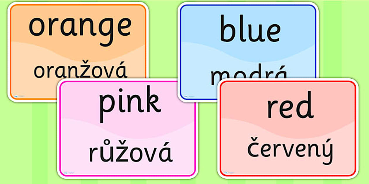 Color Signs EAL Czech Version (Teacher-Made) - Twinkl