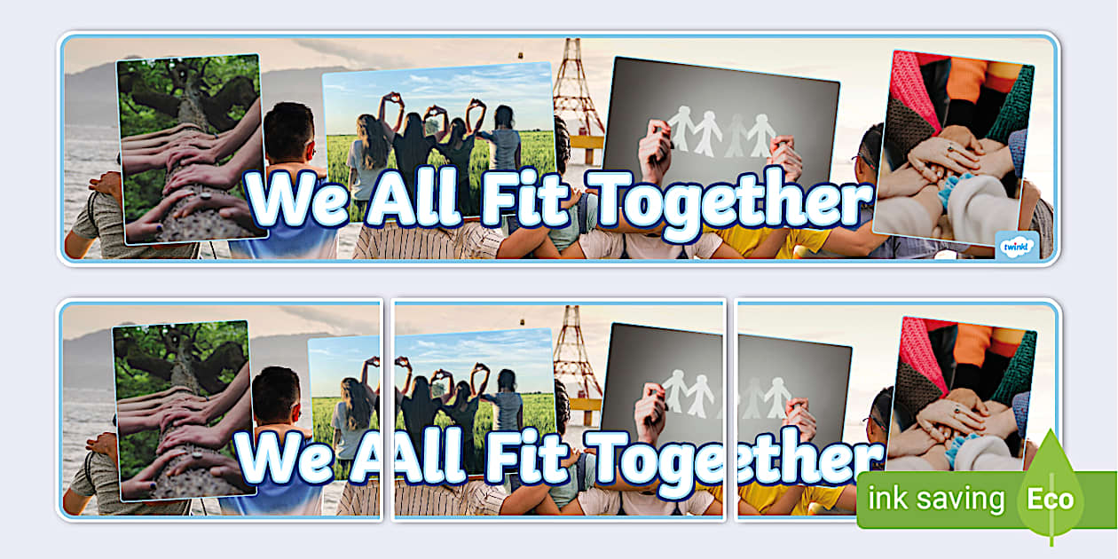 We All Fit Together Photo Display Banner (teacher made)