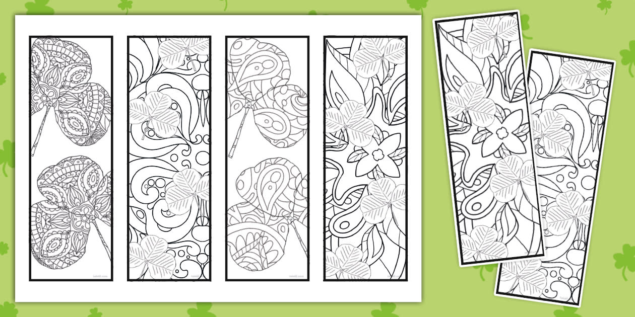 Shamrock Mindfulness Colouring Bookmarks (Teacher-Made)