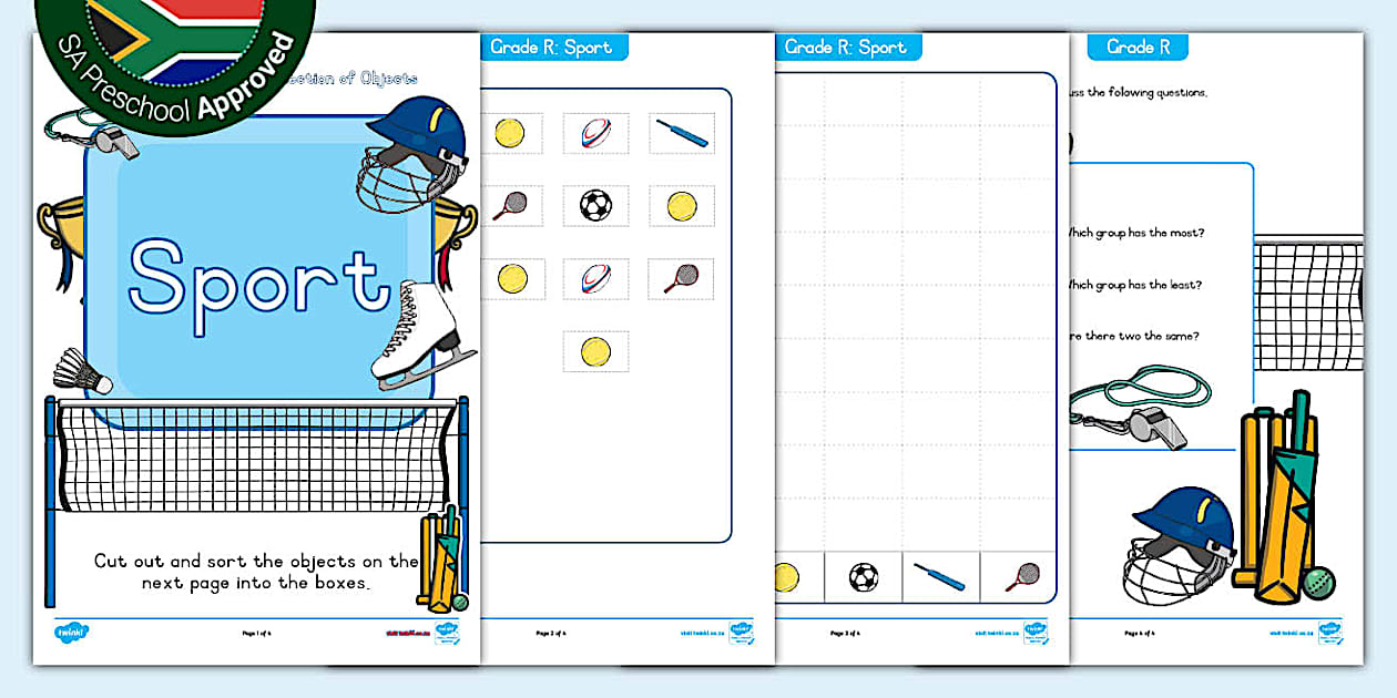 Grade R Data Handling - Discuss and Report - Sport - Twinkl