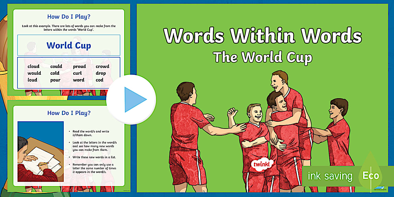KS2 Words Puzzle | The Men's World Cup PowerPoint Game - Twinkl