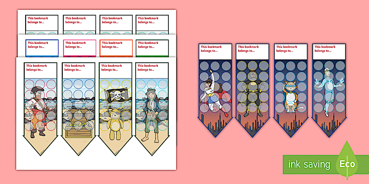 Themed Sticker Reward Bookmarks 15mm (Teacher-Made) - Twinkl