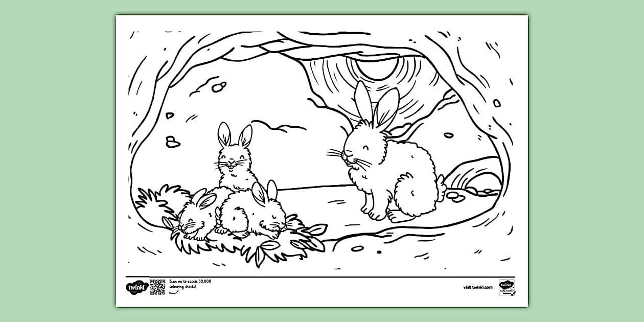 Spring Colouring Page for Early Years | Colouring Sheets