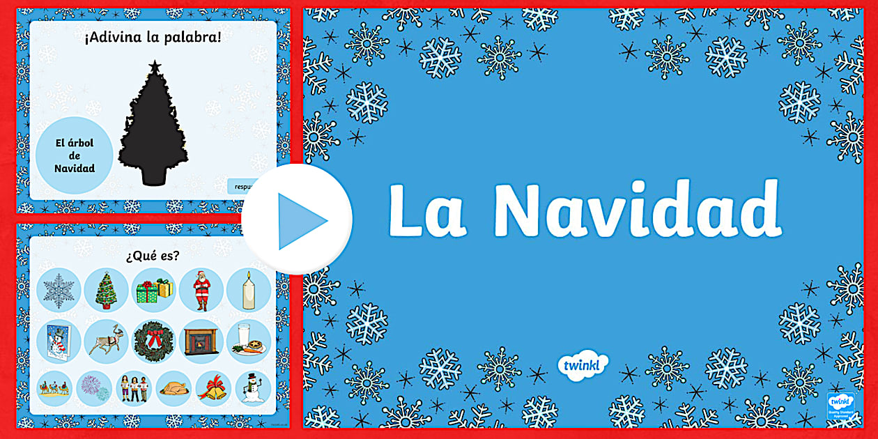 Christmas words in Spanish - Vocabulary PowerPoint Spanish