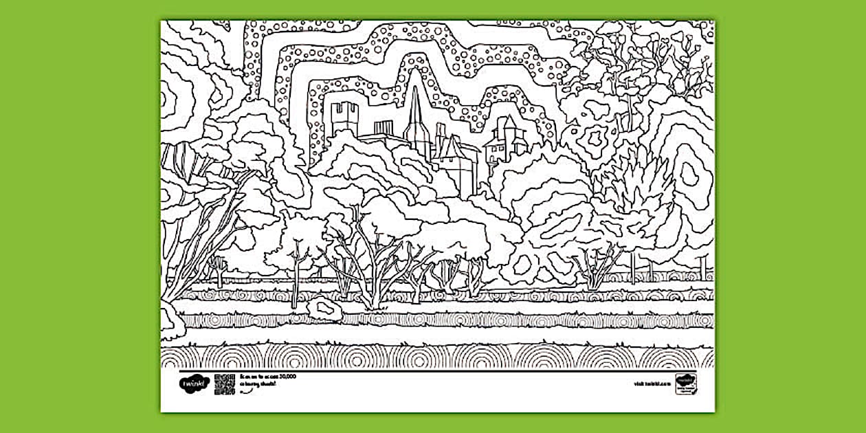 Garden Mindfulness Colouring Page (teacher made) - Twinkl