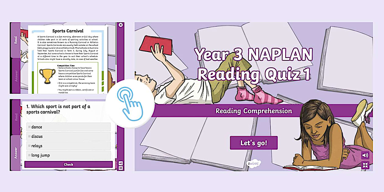 Interactive NAPLAN Reading Quiz Test (teacher made) - Twinkl