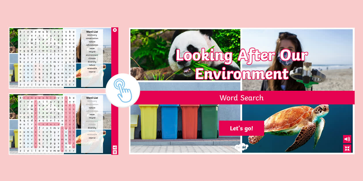Looking After Our Environment Interactive Word Search