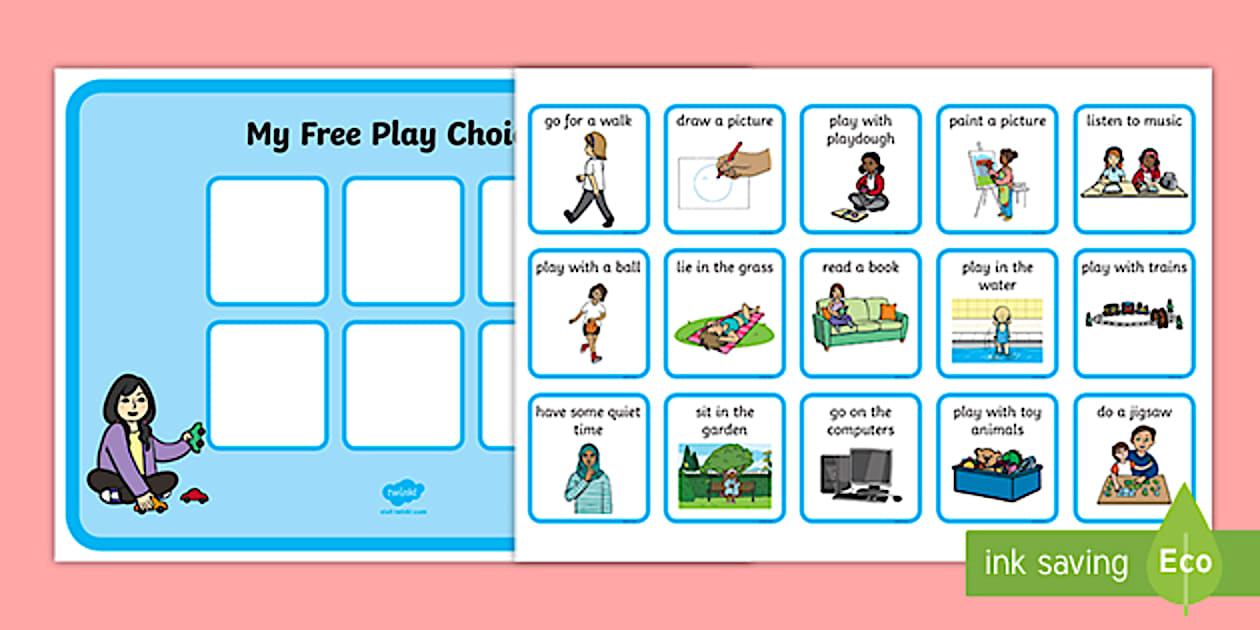 Editable My Free Play Choices (teacher made) - Twinkl