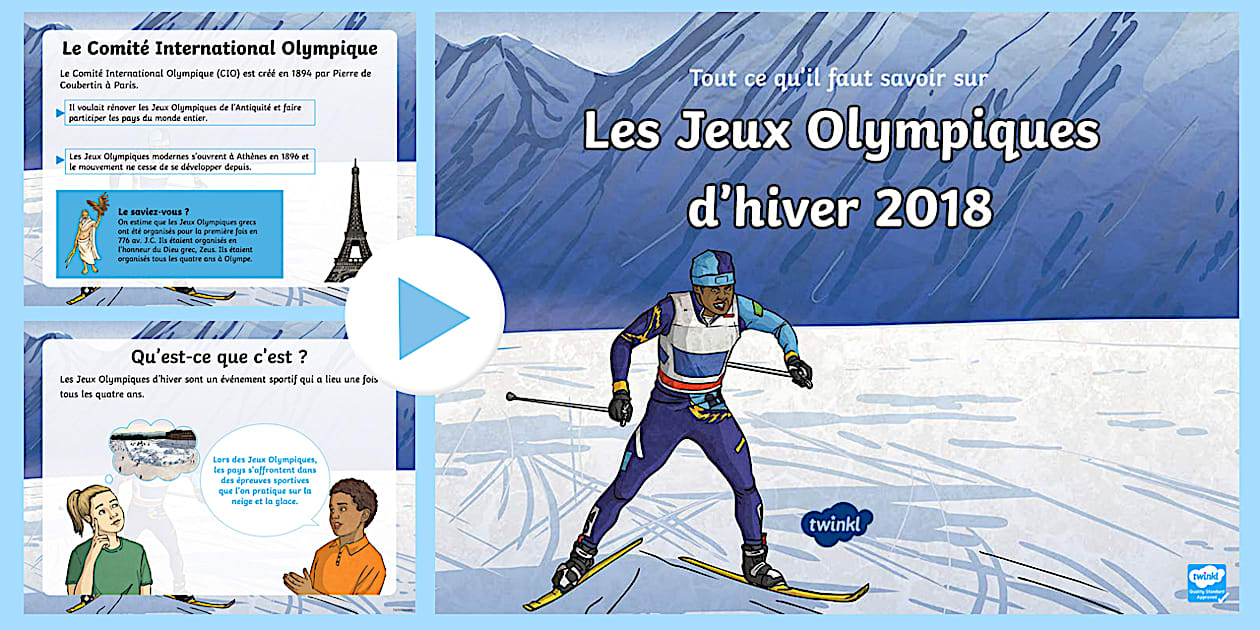 PowerPoint : Les Jeux olympiques d'hiver 2018 - Twinkl