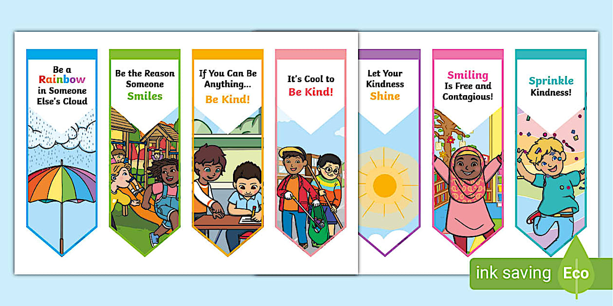 Kindness Bookmark Printable Set (teacher made) - Twinkl