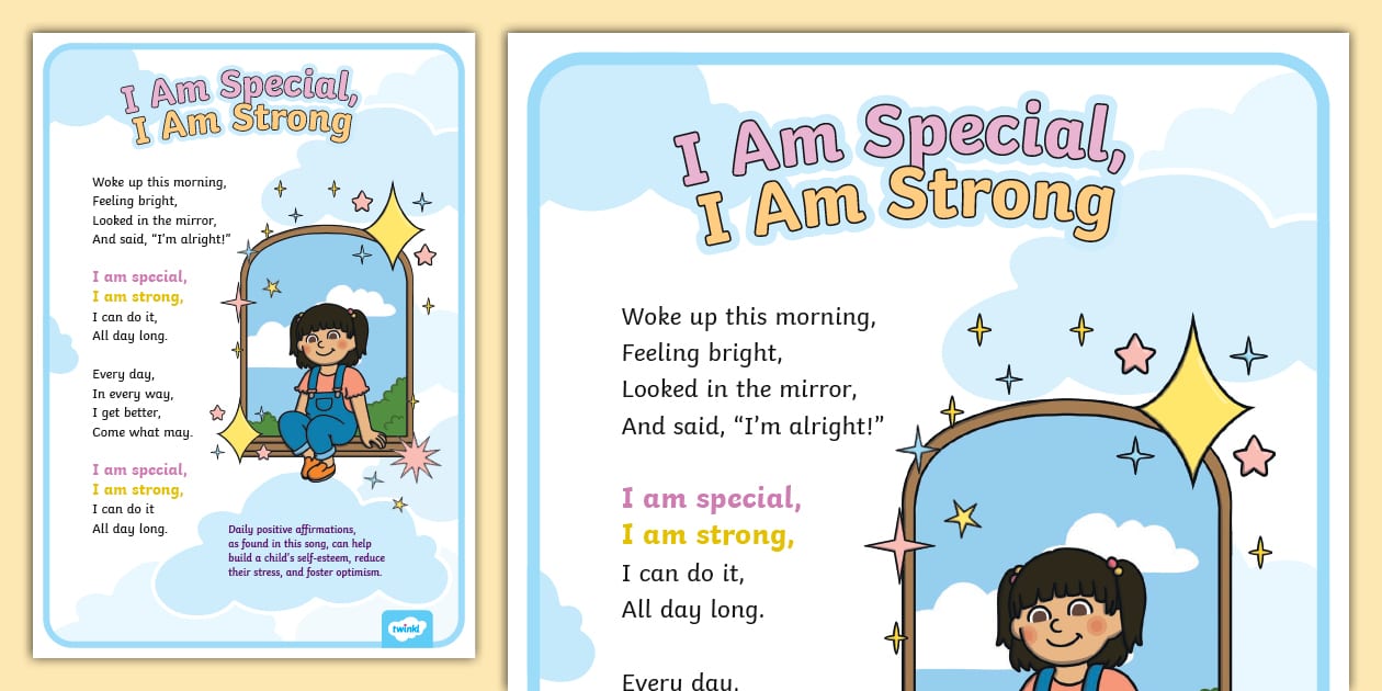 I Am Special, I Am Strong Song