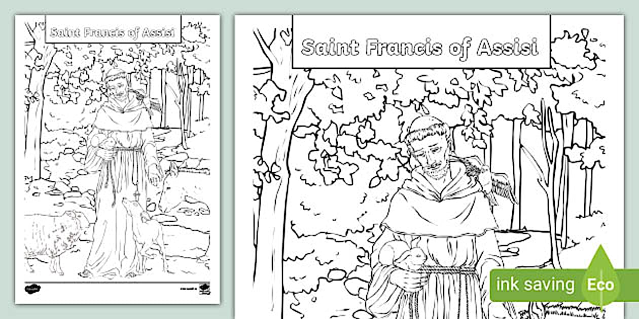 Saint Francis of Assisi Colouring Page (teacher made)