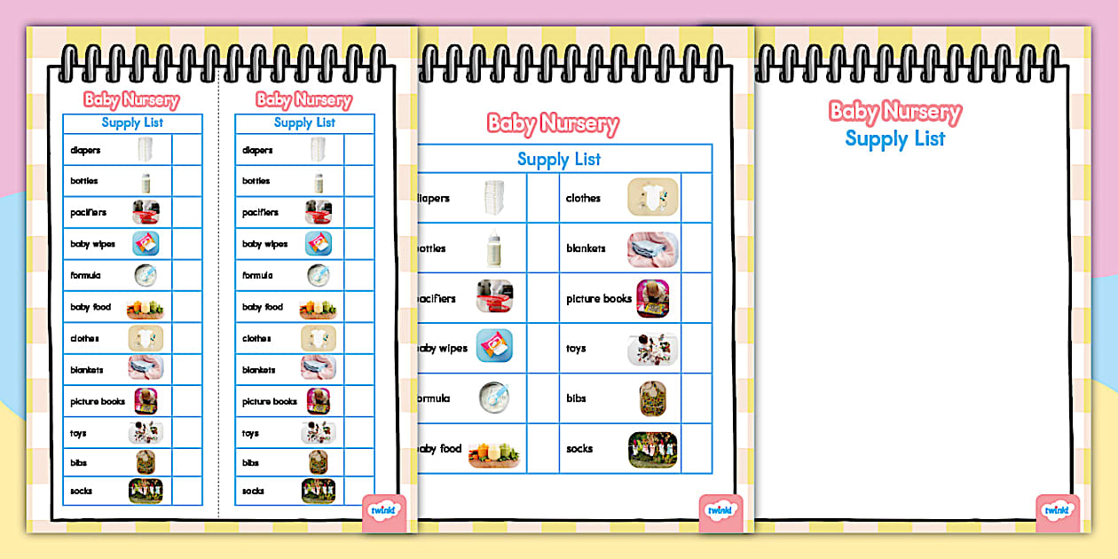 Baby Nursery Dramatic Play Supply List (Teacher-Made)