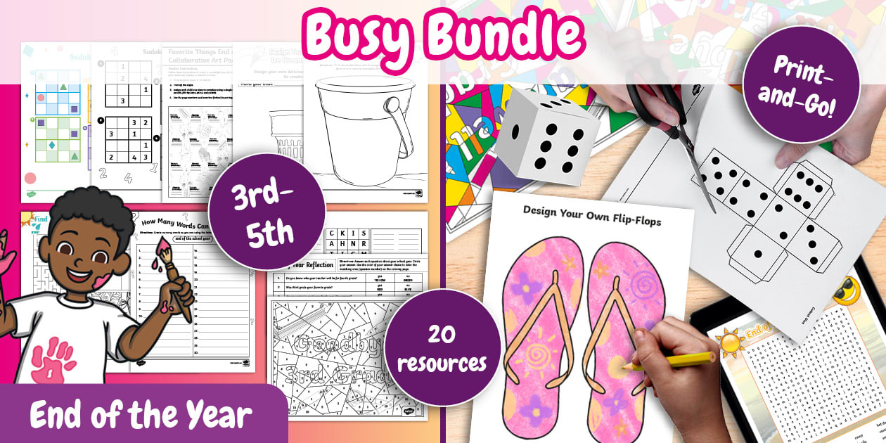 End of Year Busy Bundle for 3rd-5th Grade (Teacher-Made)