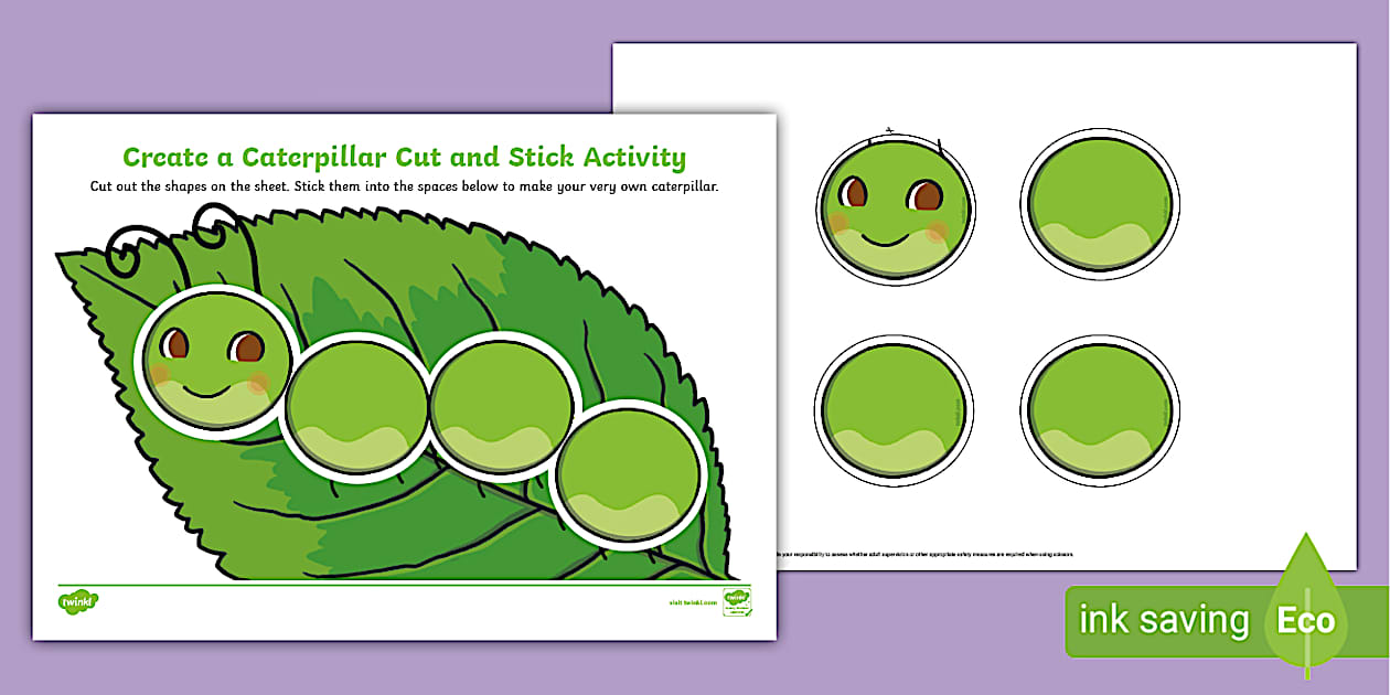 Create a Caterpillar Cut and Stick Activity - EYFS - Twinkl