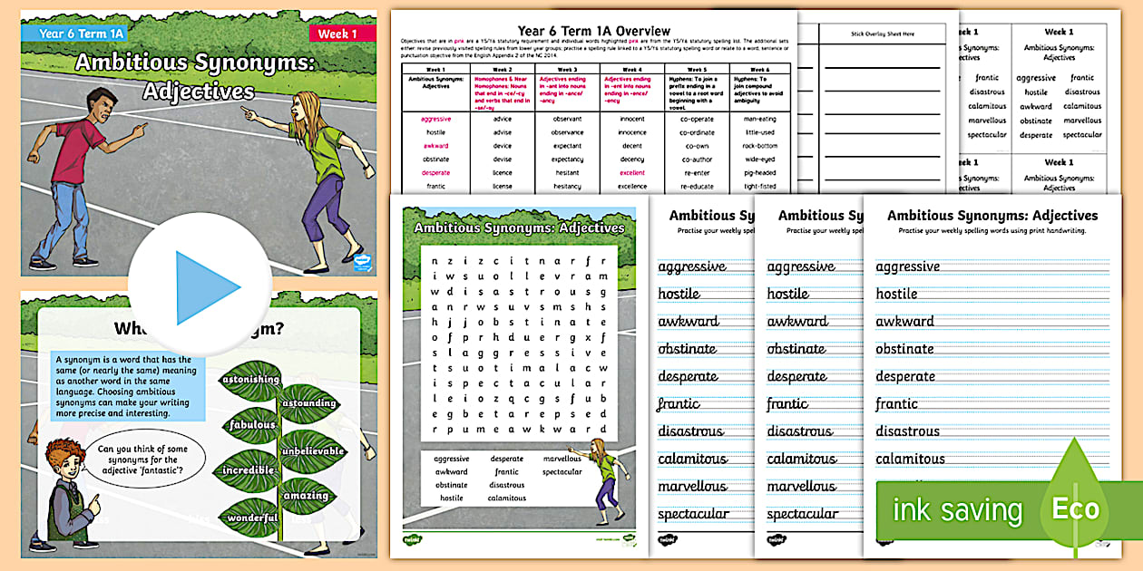 Spelling Pack - Spelling Activities Year 6 - SPaG - KS2