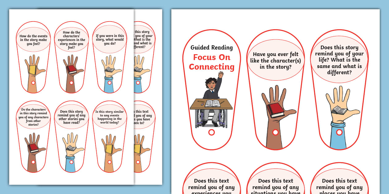 Guided Reading Fan - Focus On Connecting (teacher made)