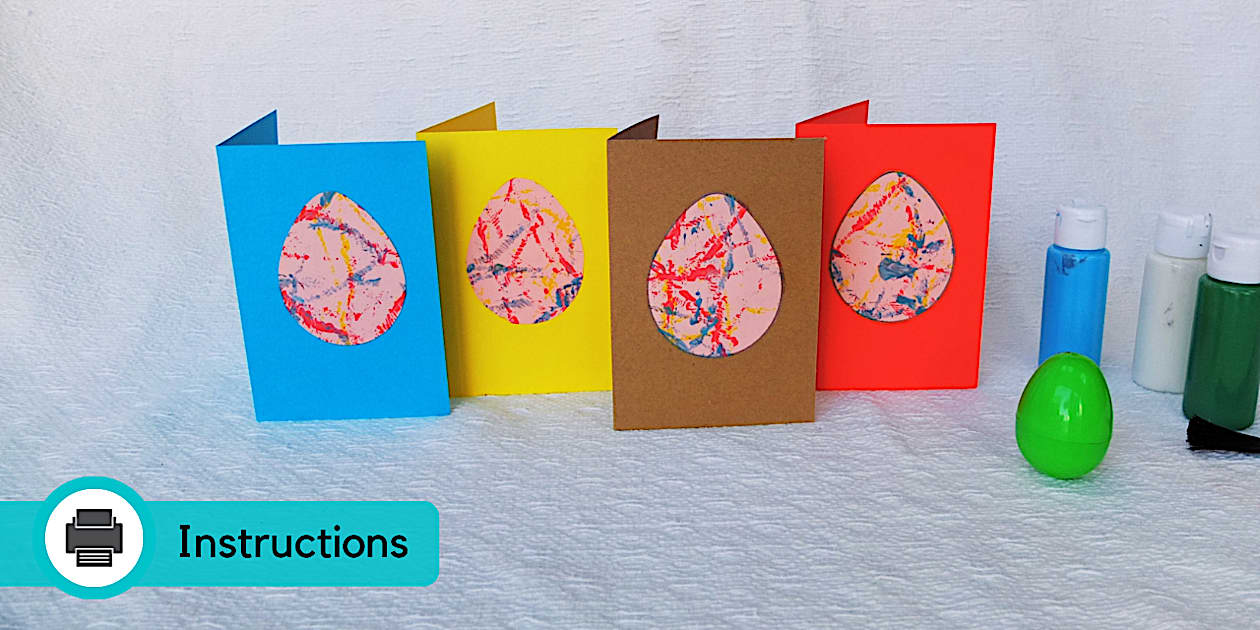 Easter Egg Roll Card | Handmade Easter Card Craft - Twinkl