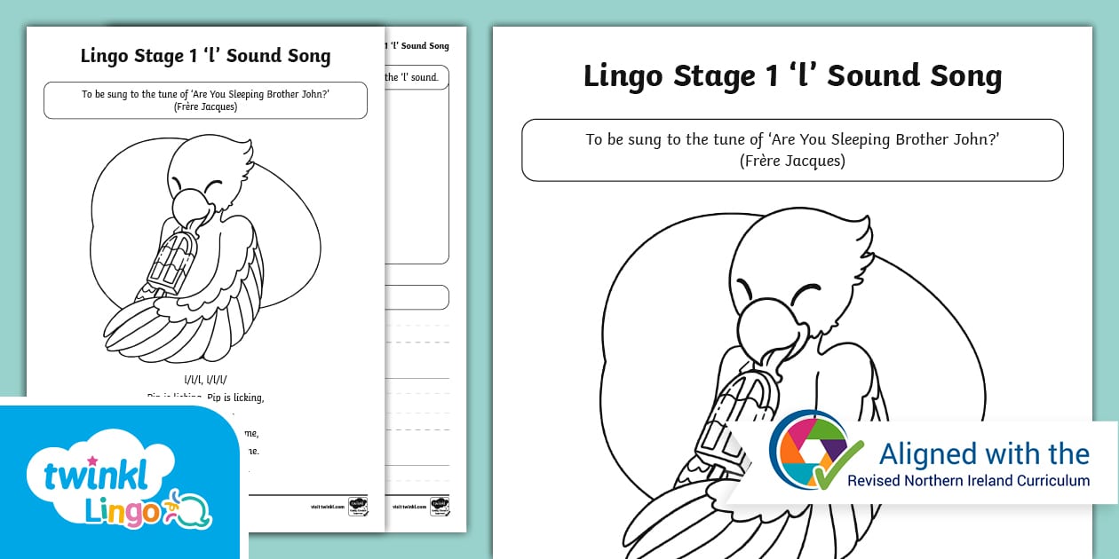 Lingo Stage 1 'l' Sound Song Activity Sheets - Twinkl
