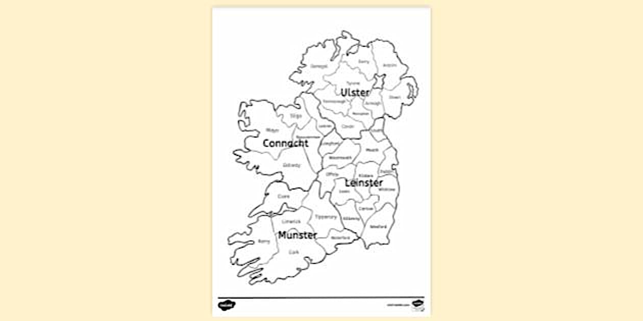 Donegal Map of Ireland Colouring | Colouring Sheets - Twinkl