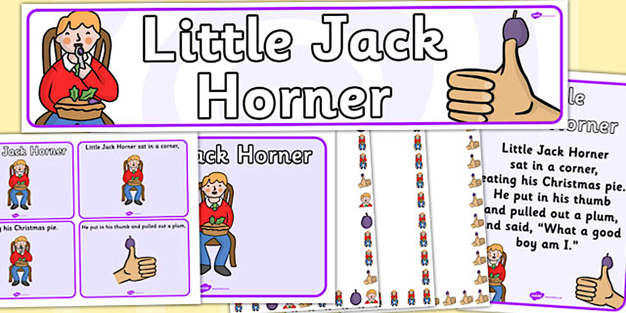 Little Jack Horner Resource Pack (teacher made) - Twinkl