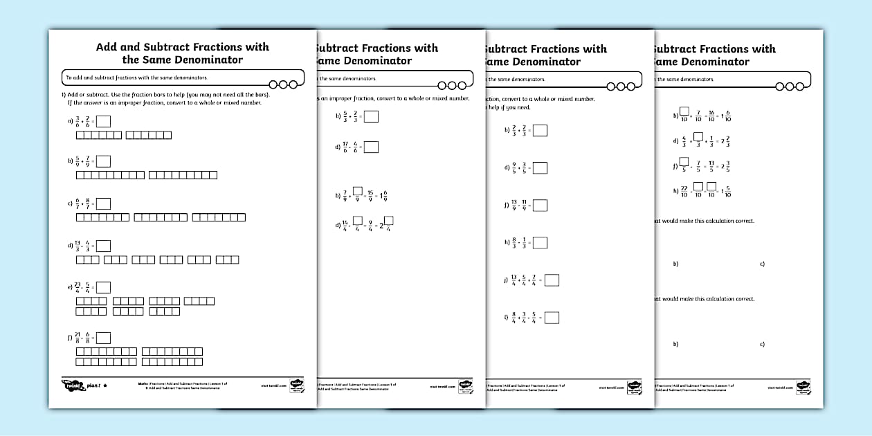 👉 Add and Subtract Fractions: Differentiated Worksheet