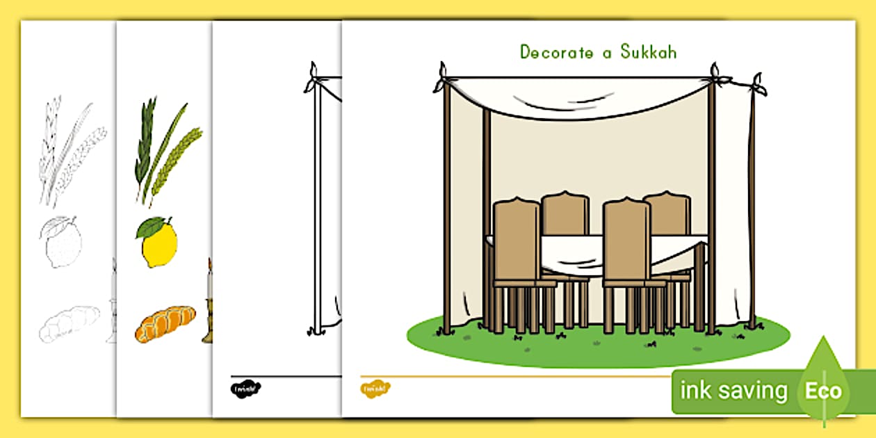 How to Decorate a Sukkah Worksheet for Kids | Twinkl USA