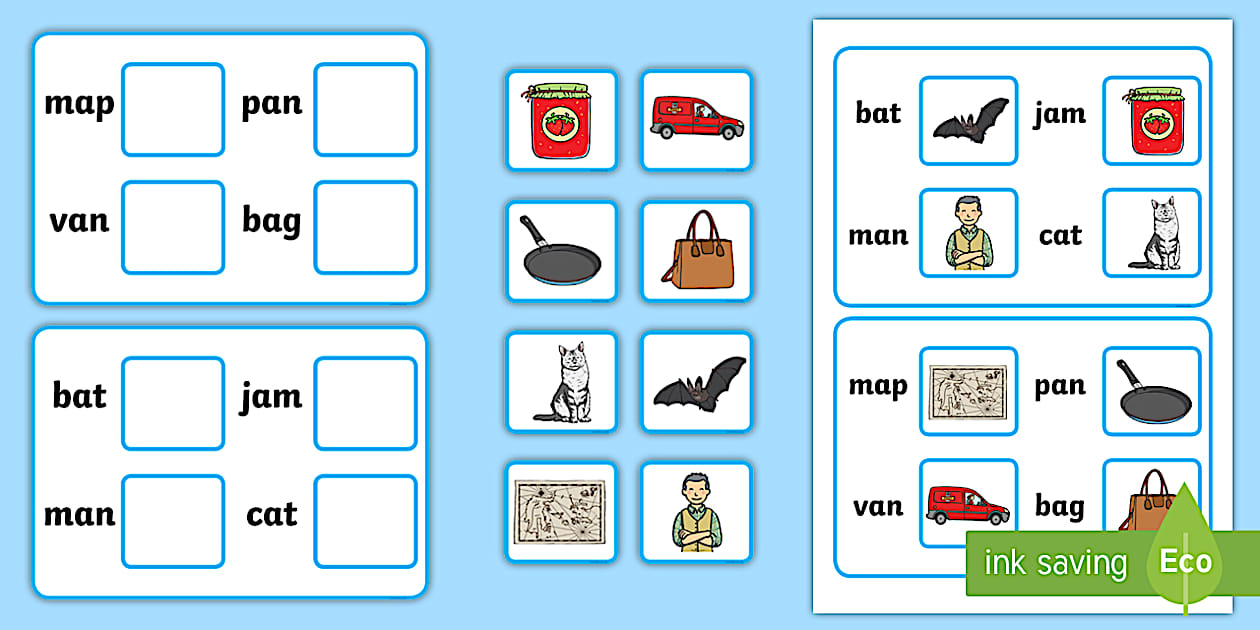 Workstation Pack: Picture to CVC (a) Matching Activity Activity Pack