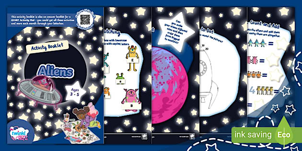Aliens Activity Booklet (Ages 3 - 5) (teacher made) - Twinkl