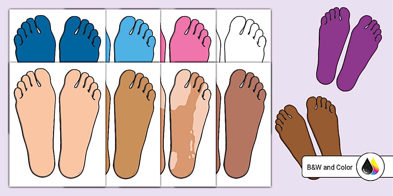 Feet Cutouts (Teacher-Made) - Twinkl