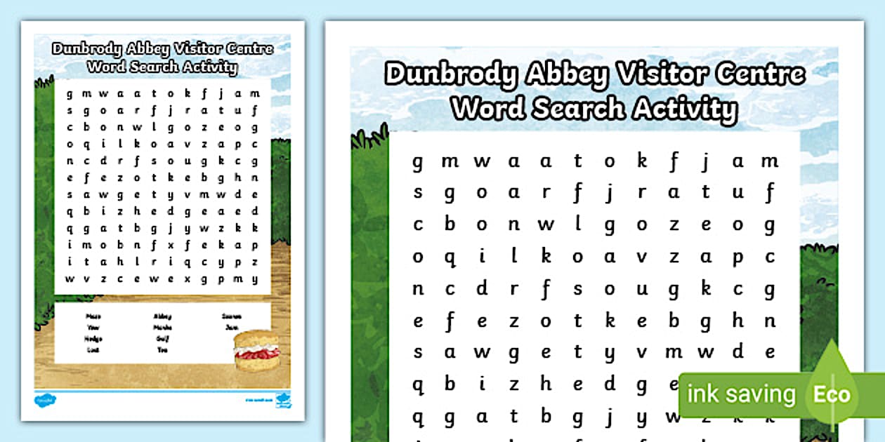 Dunbrody Abbey Visitor Centre Word Search - Resources