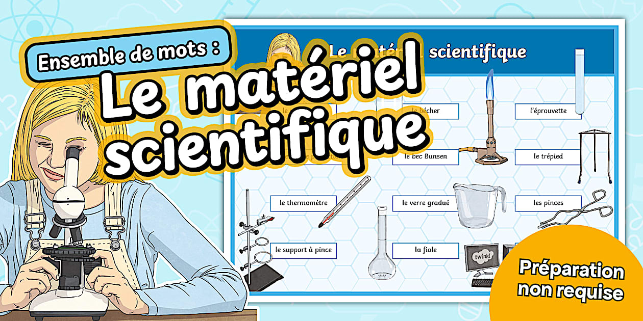 * NEW * Ensemble de mots : Le matériel scientifique