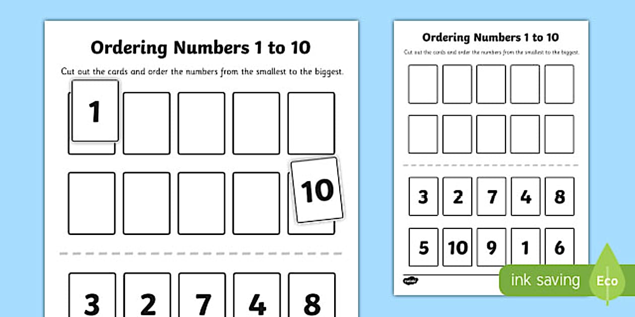 Ordering Numbers 1 to 10 Activity for Kids | Twinkl USA