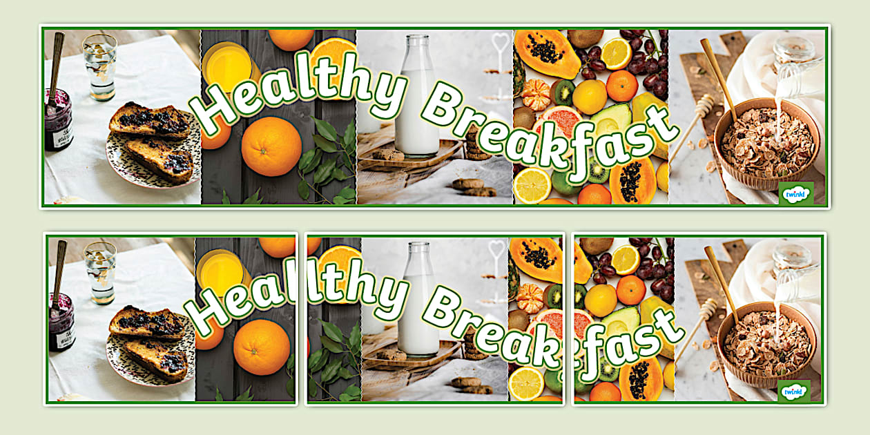 Healthy Breakfast Photo Display Banner