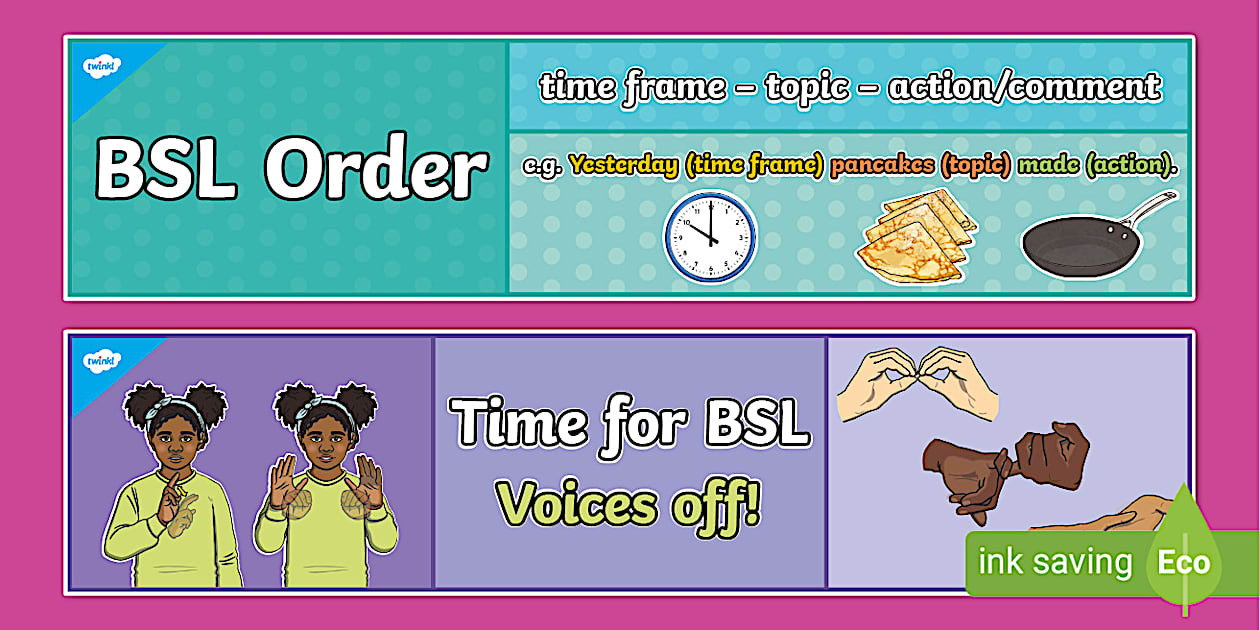 BSL Signing Display Banners | BSL Resources | Twinkl