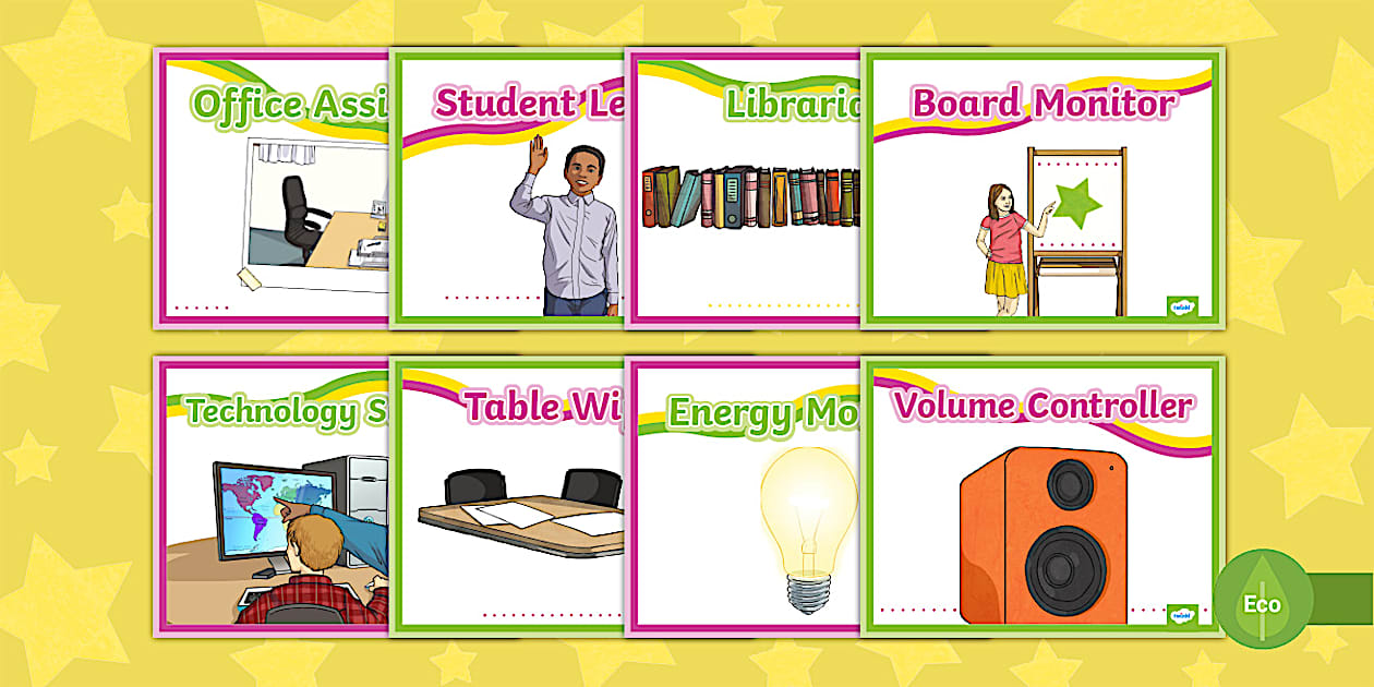 Classroom Jobs Display Posters