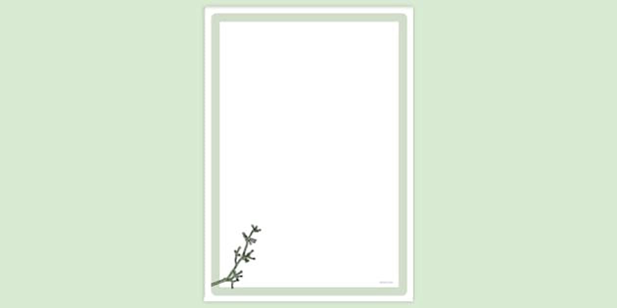 Simple Blank Grape Stem Page Border (teacher made) - Twinkl